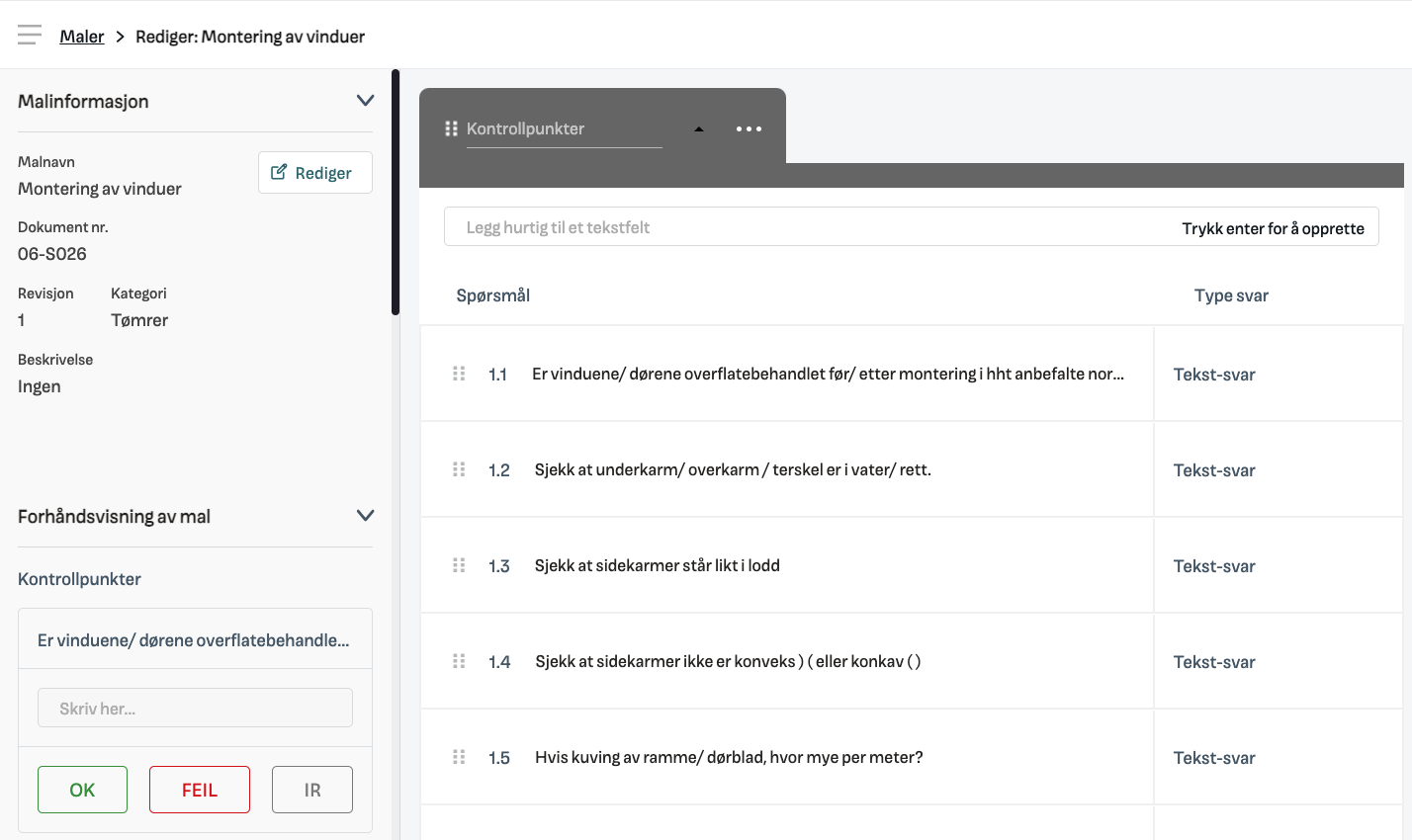 Kom i gang med Sjekklister